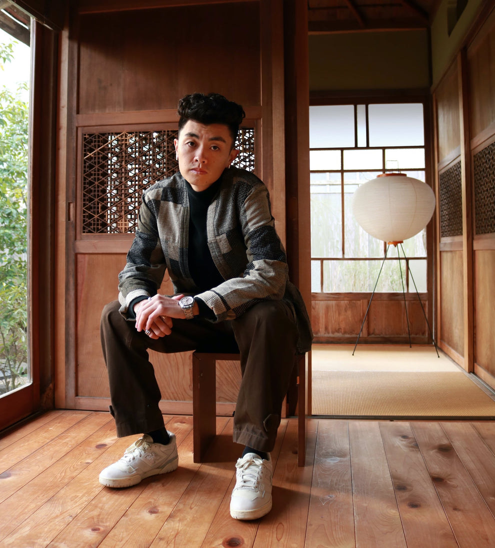 Noragi Jacket - Earth Patchwork | AKASHI KAMA Japanese Patchwork Jacket ...