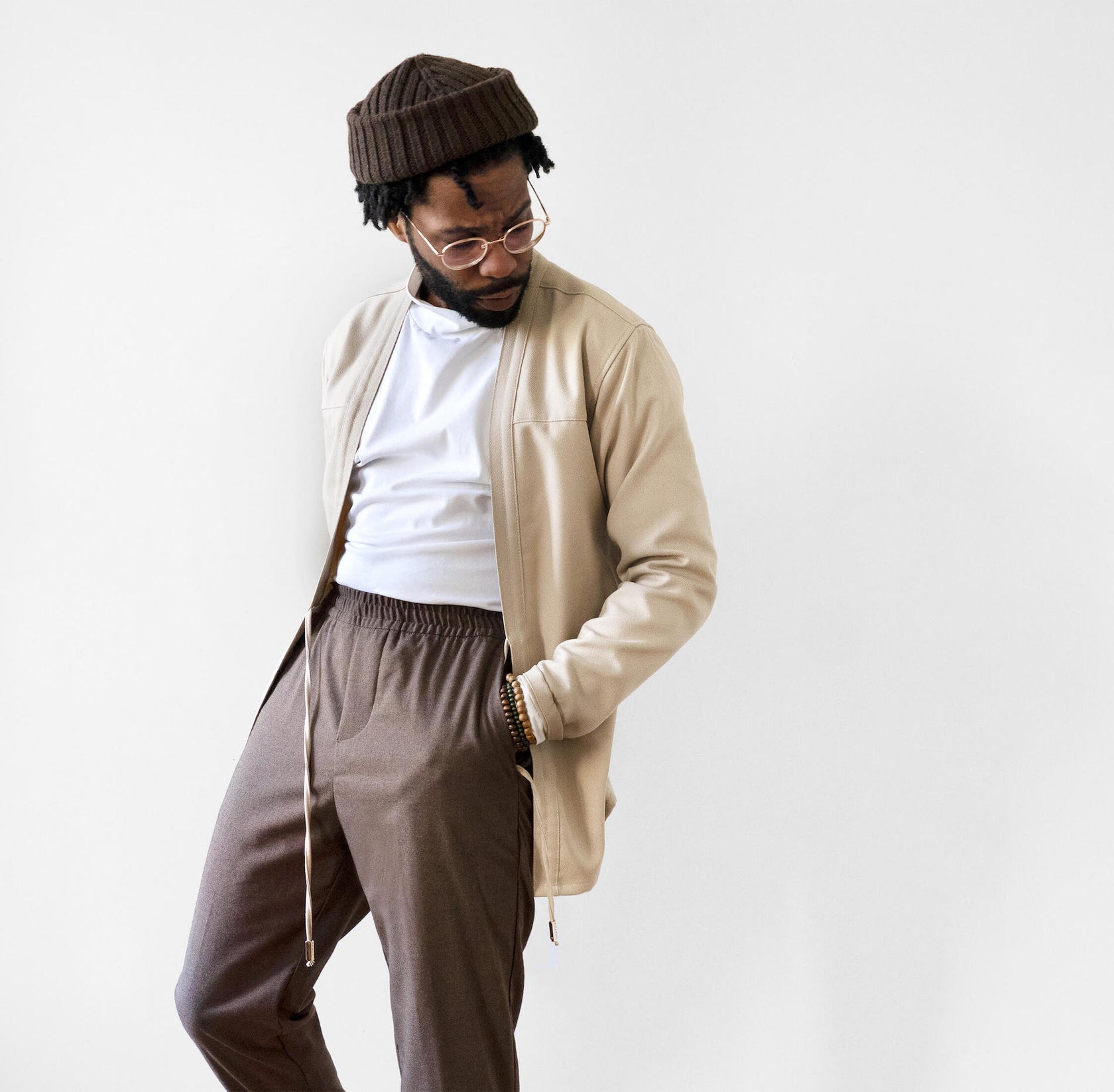 Noragi Jacket - Enoki | AKASHI-KAMA Kimono Shirt